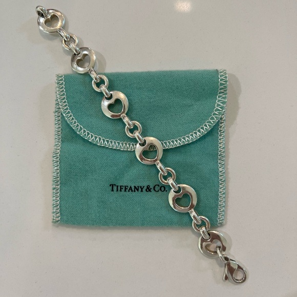 Tiffany & Co. | Jewelry | Tiffany Co Heart Link Bracelet | Poshmark